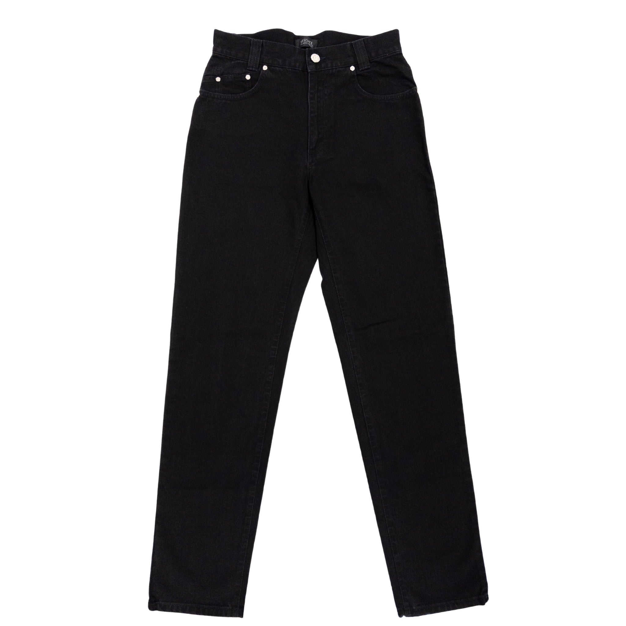 Versace Black Pocket Badge Jeans – Morovati Uomo