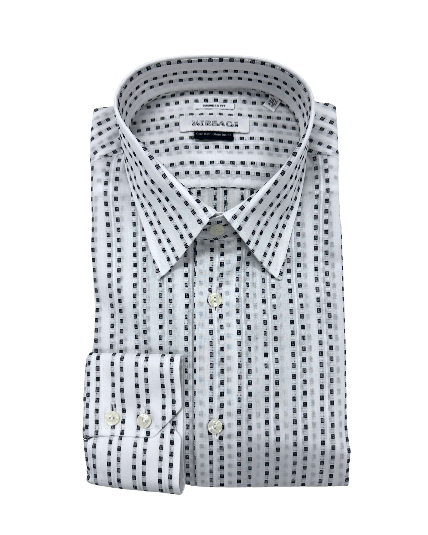Versace Meander Lines Dress Shirt – Morovati Uomo